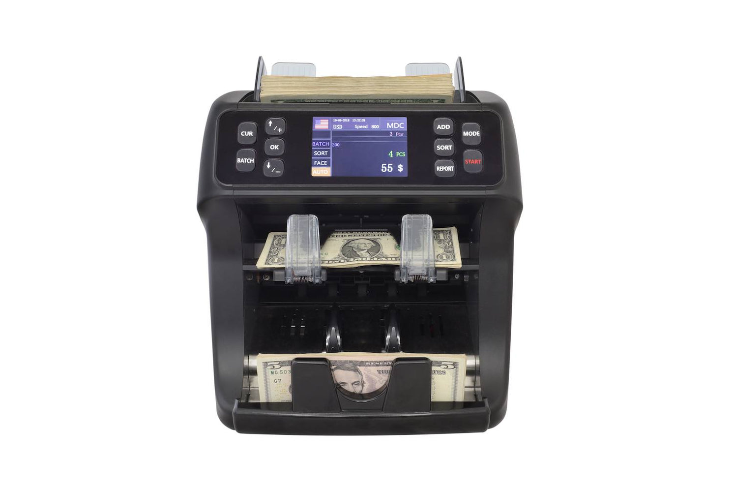 DETECK Edge Dual Pocket Mixed Money Counter — CashCounterMachines.com