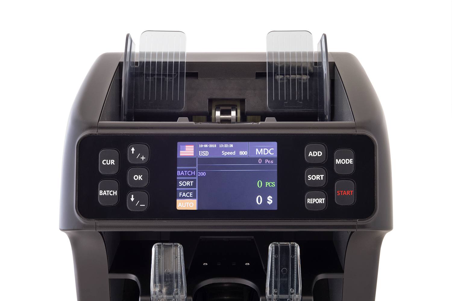 DETECK Edge Dual Pocket Mixed Money Counter — CashCounterMachines.com